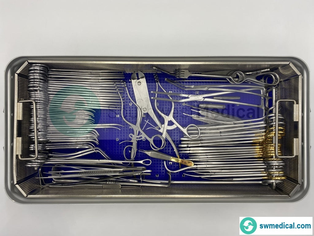 Aesculap Coronary Artery Bypass Graft Surgical Instrument Tray For Sale